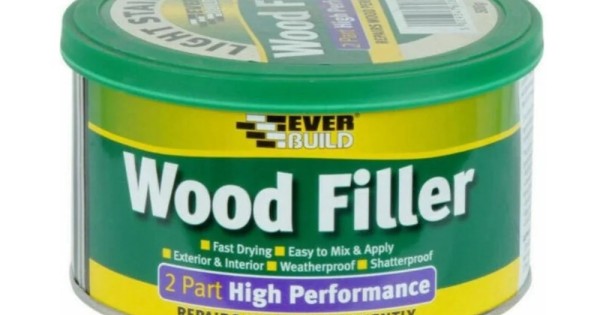Everbuild 2PWHITE05 2-Part High-Performance Wood Filler White 500g